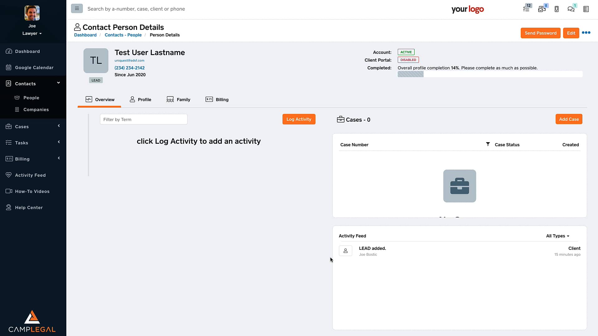 CampLegal and Adding Family Member on Vimeo
