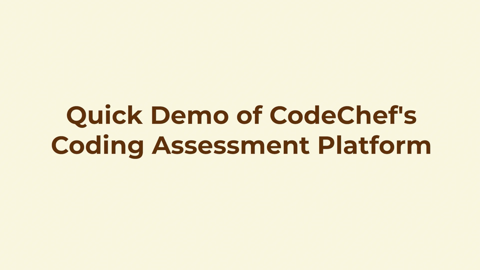 CodeChef Website Walkthrough Video on Vimeo
