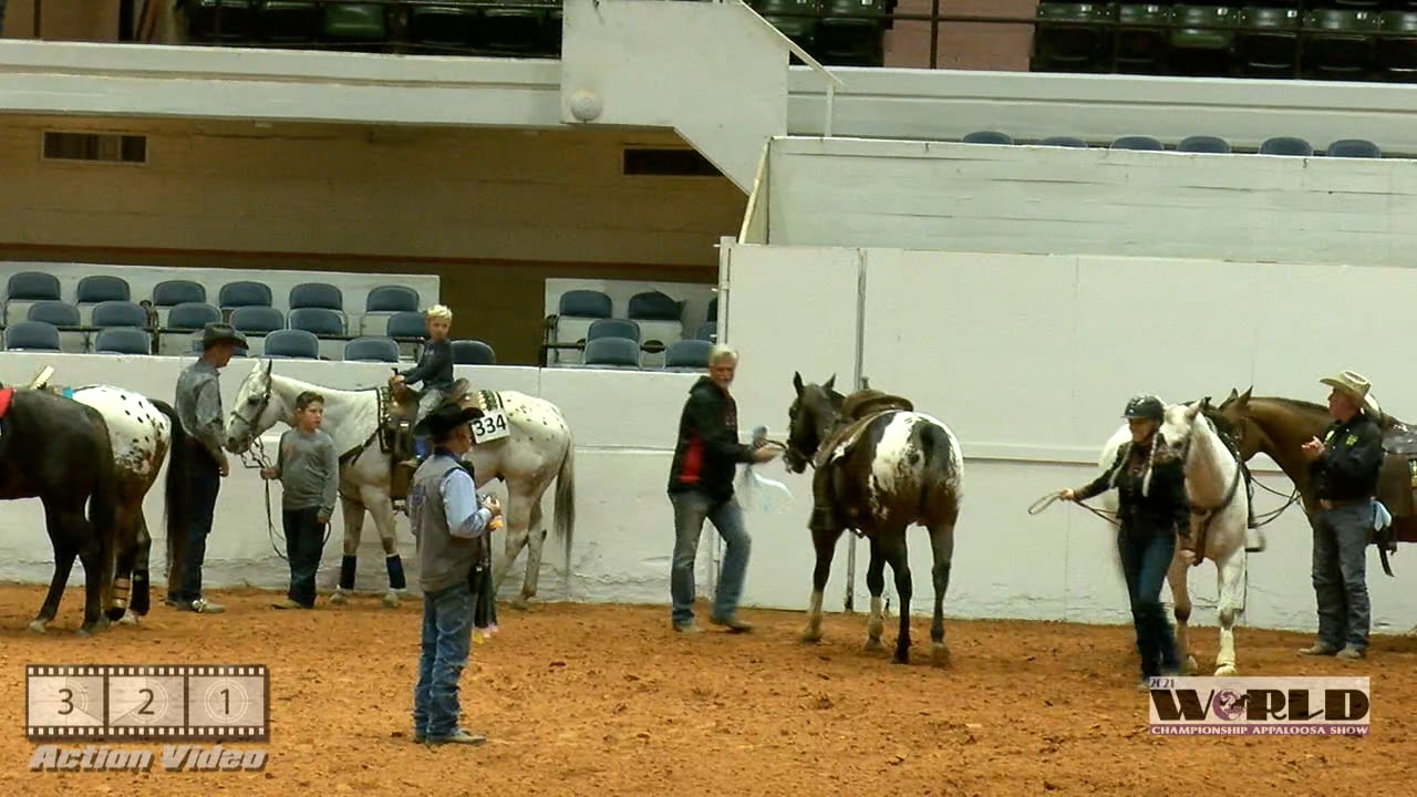 261 CARAHUNGE shown by JENA TURK (O270 Open Keyhole Race 2021 ApHC ...