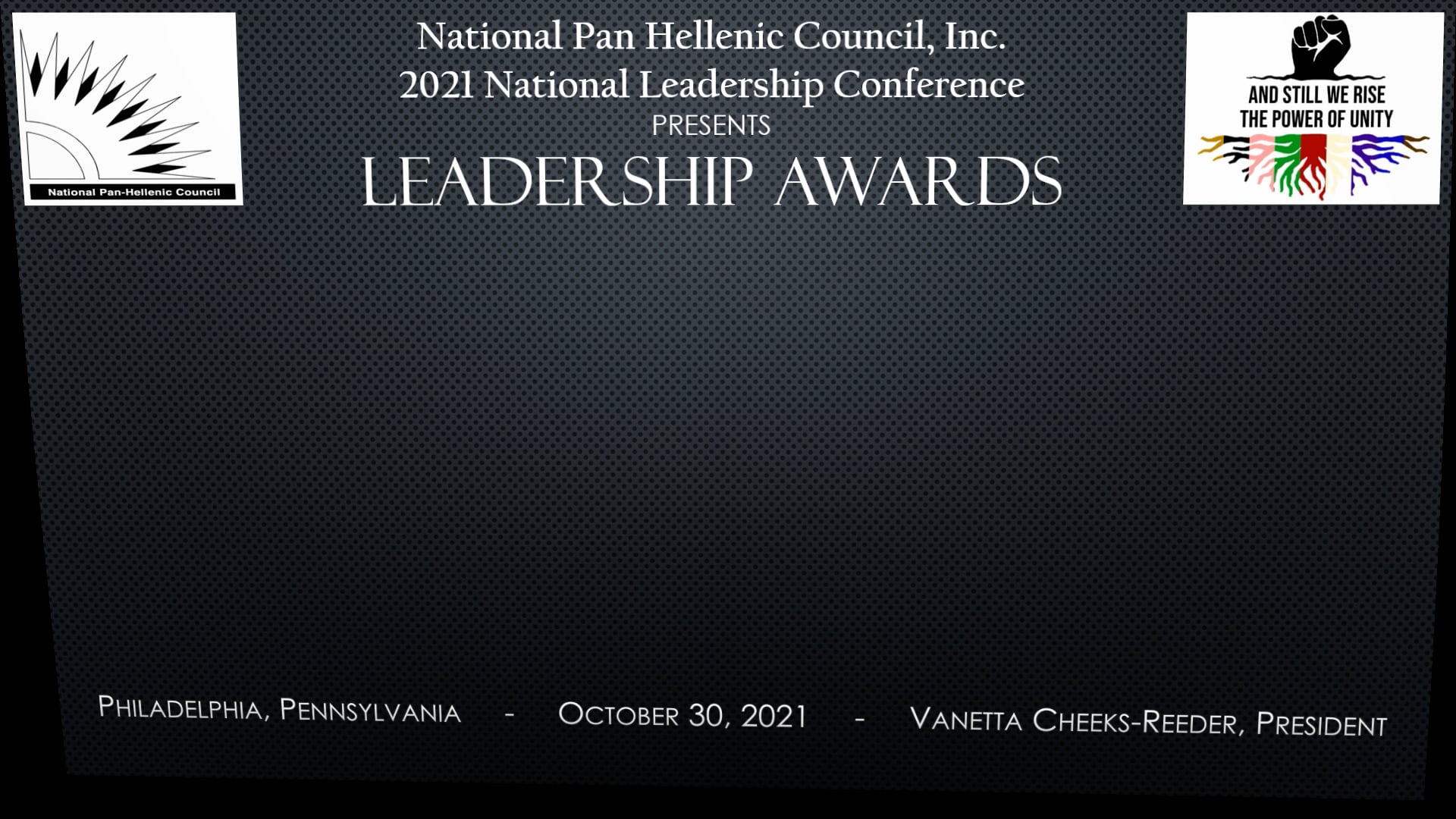 NPHC NLC 2021 Leadership Awards on Vimeo
