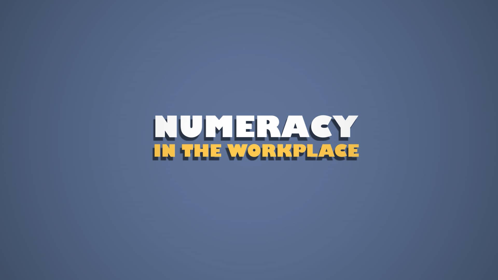 Numeracy in the Workplace on Vimeo