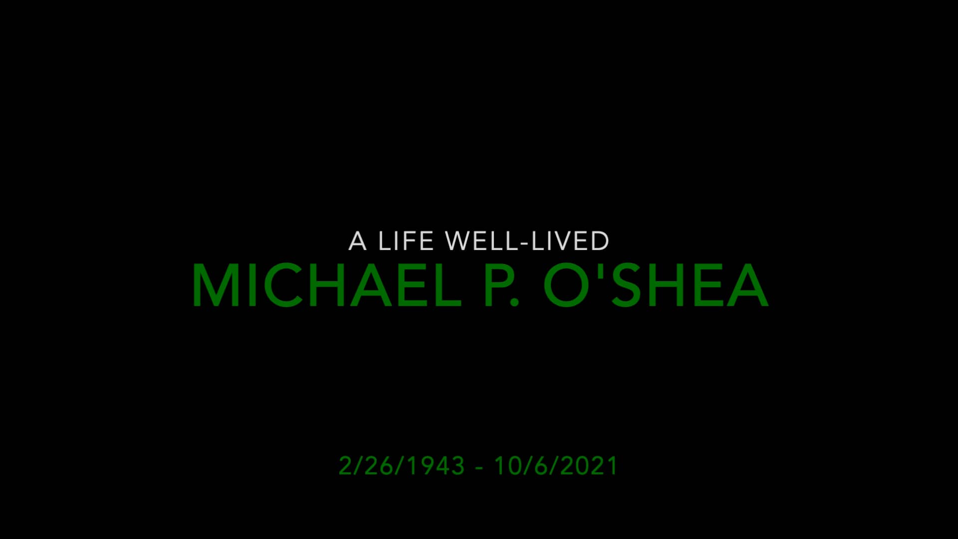 Michael P. O'Shea on Vimeo