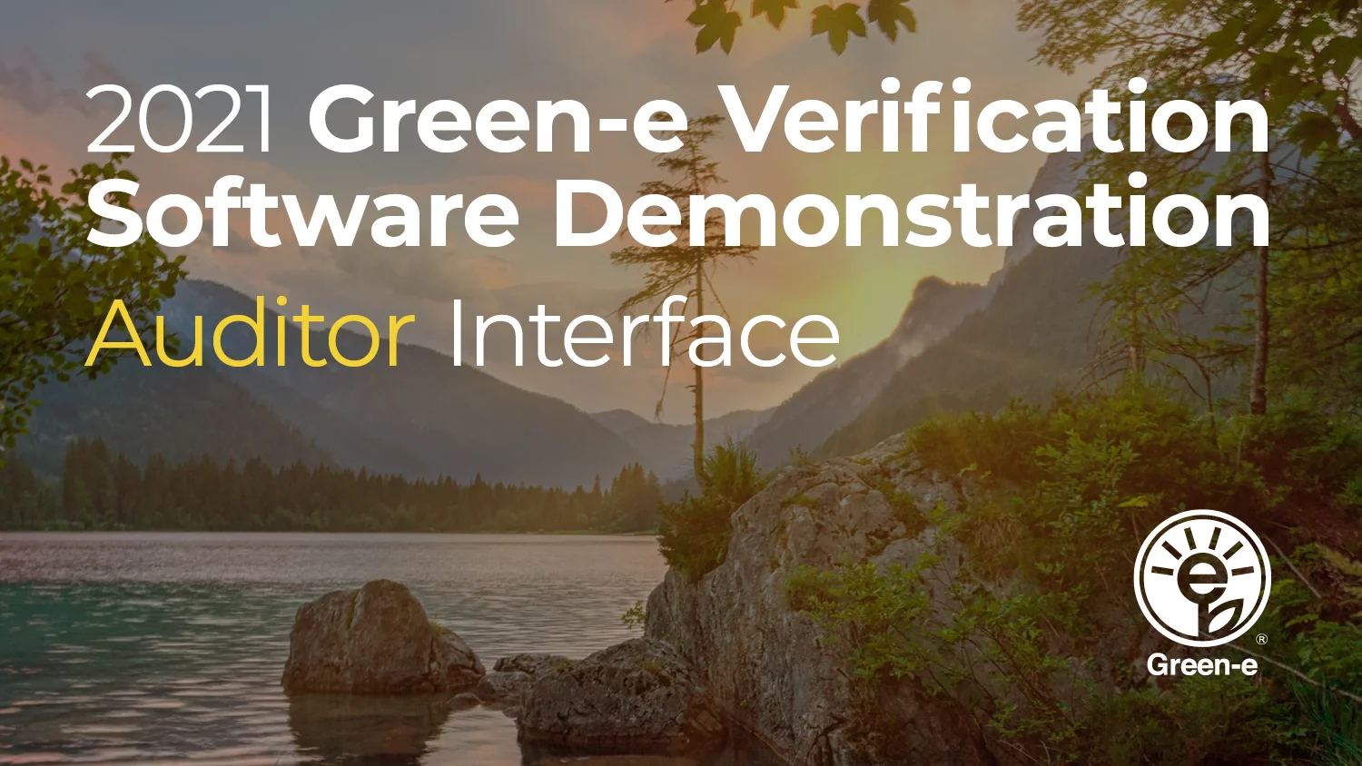 2021 Green-e Verification Software Demonstration (Auditor Interface) on ...