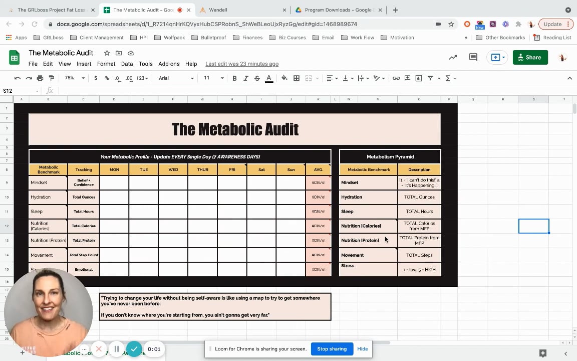 How To Use The Metabolic Audit Tracker on Vimeo
