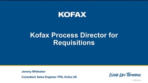 Kofax Process Director for Requisitions