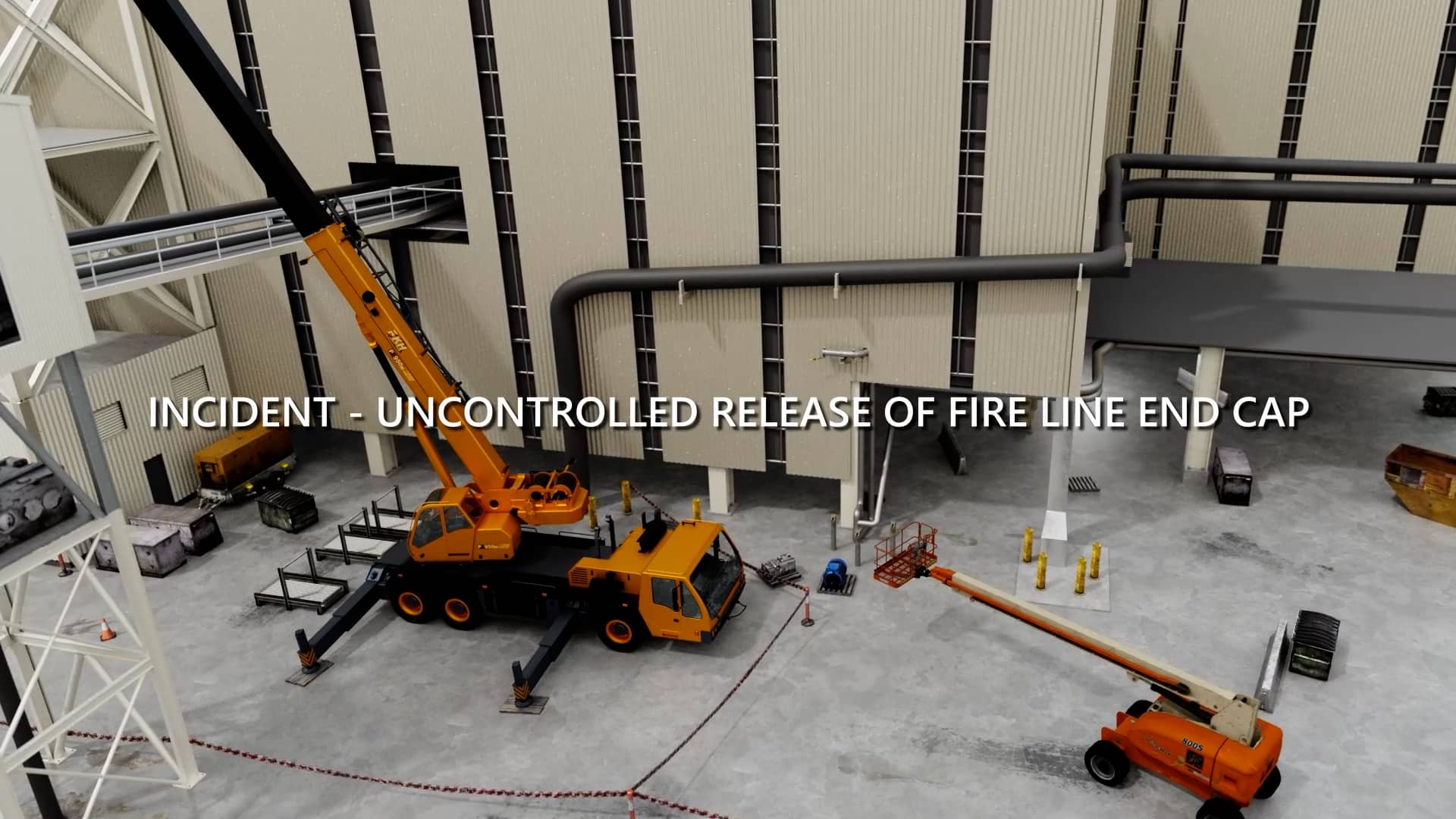 Uncontrolled Release of Fire Line End Cap on Vimeo