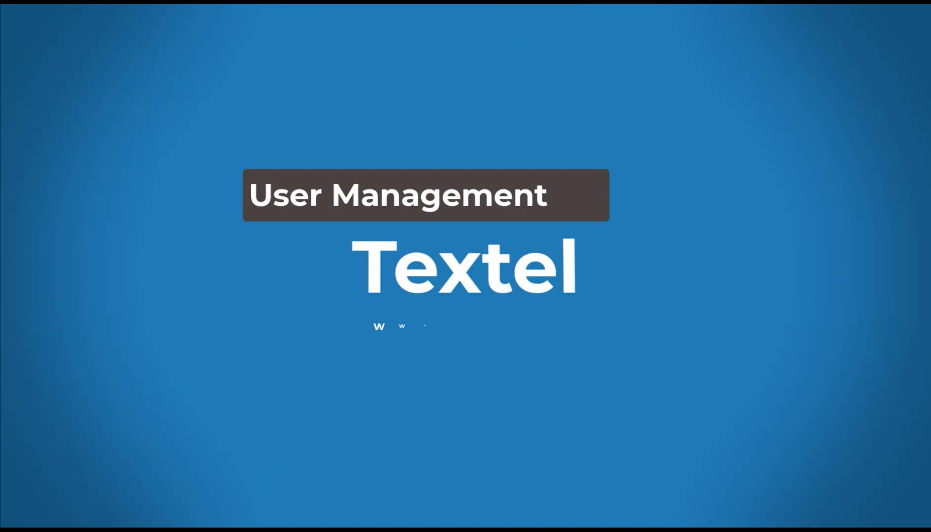 Textel Conversations 2021 Tutorial - User Management and Signing In on ...