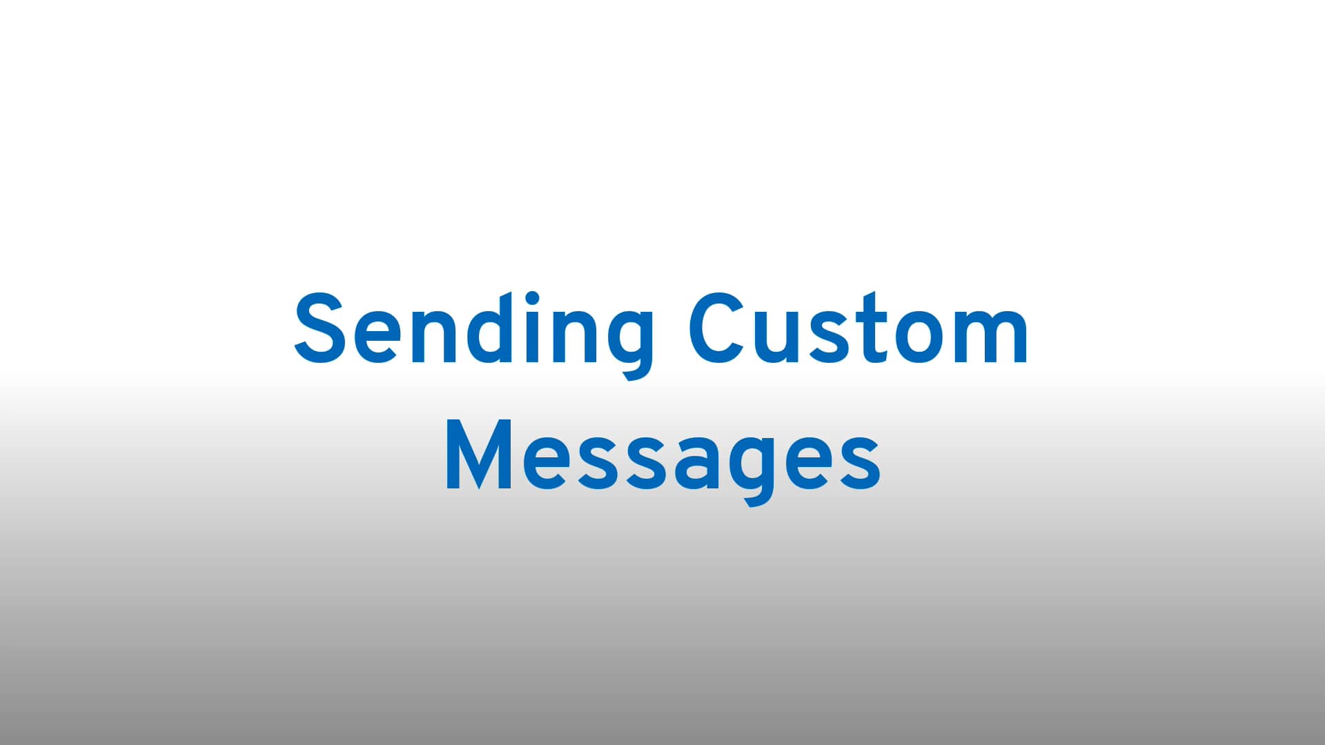 Sending Custom Messages on Vimeo