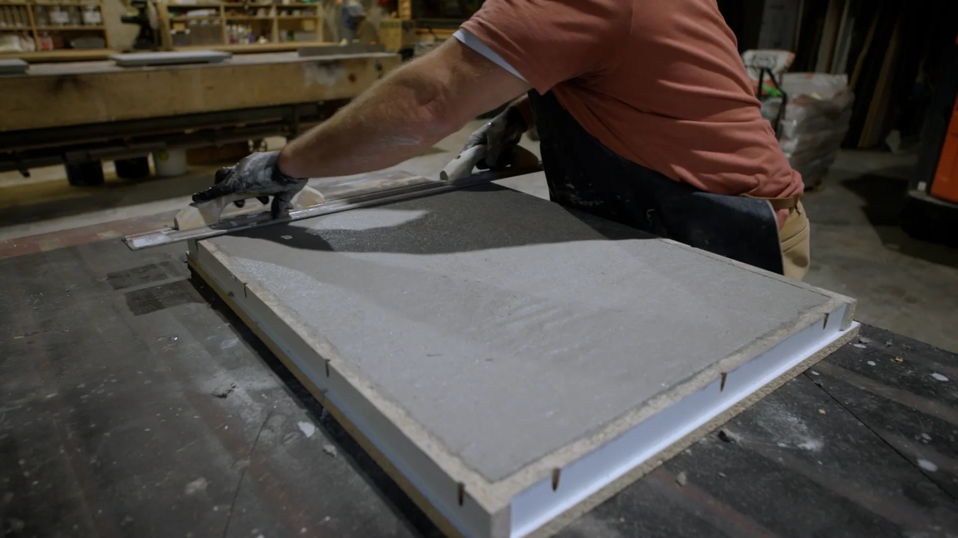 How to Make a Upright Cast Concrete Countertop, Hand Tooled Concrete ...