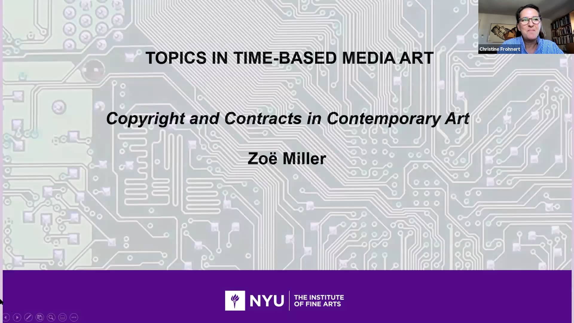 Zoe Miller, "Copyright and Contracts in Contemporary Art" on Vimeo
