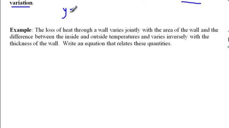 Joint Variation Example