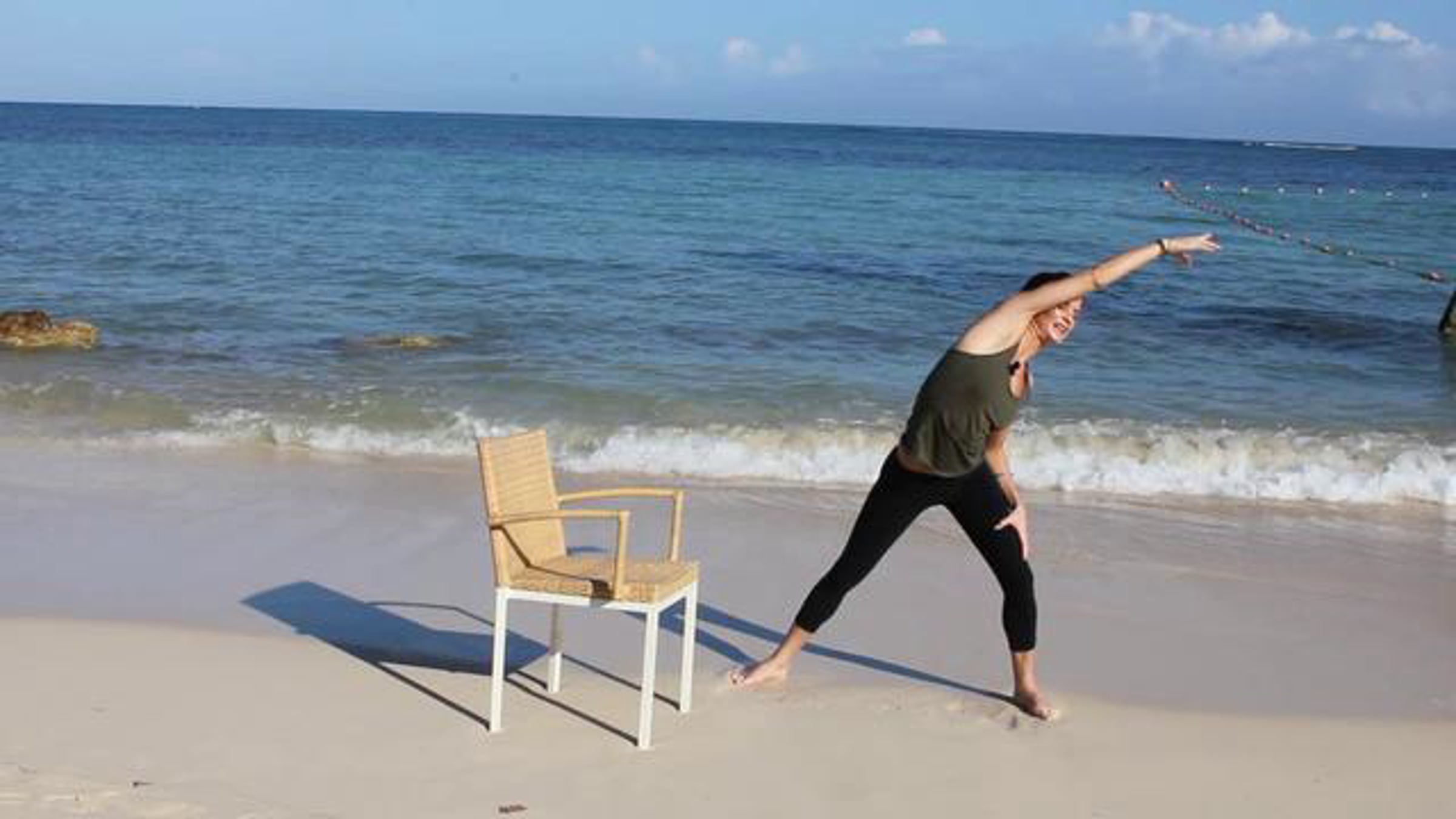 Essentrics stretch workout live from Jamaica