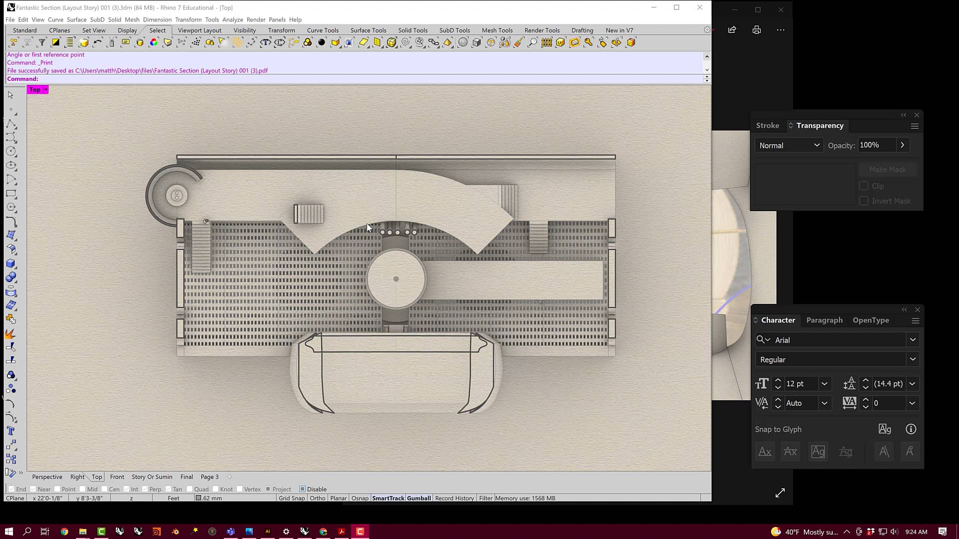 Floor Plan Rhino to Illustrator on Vimeo