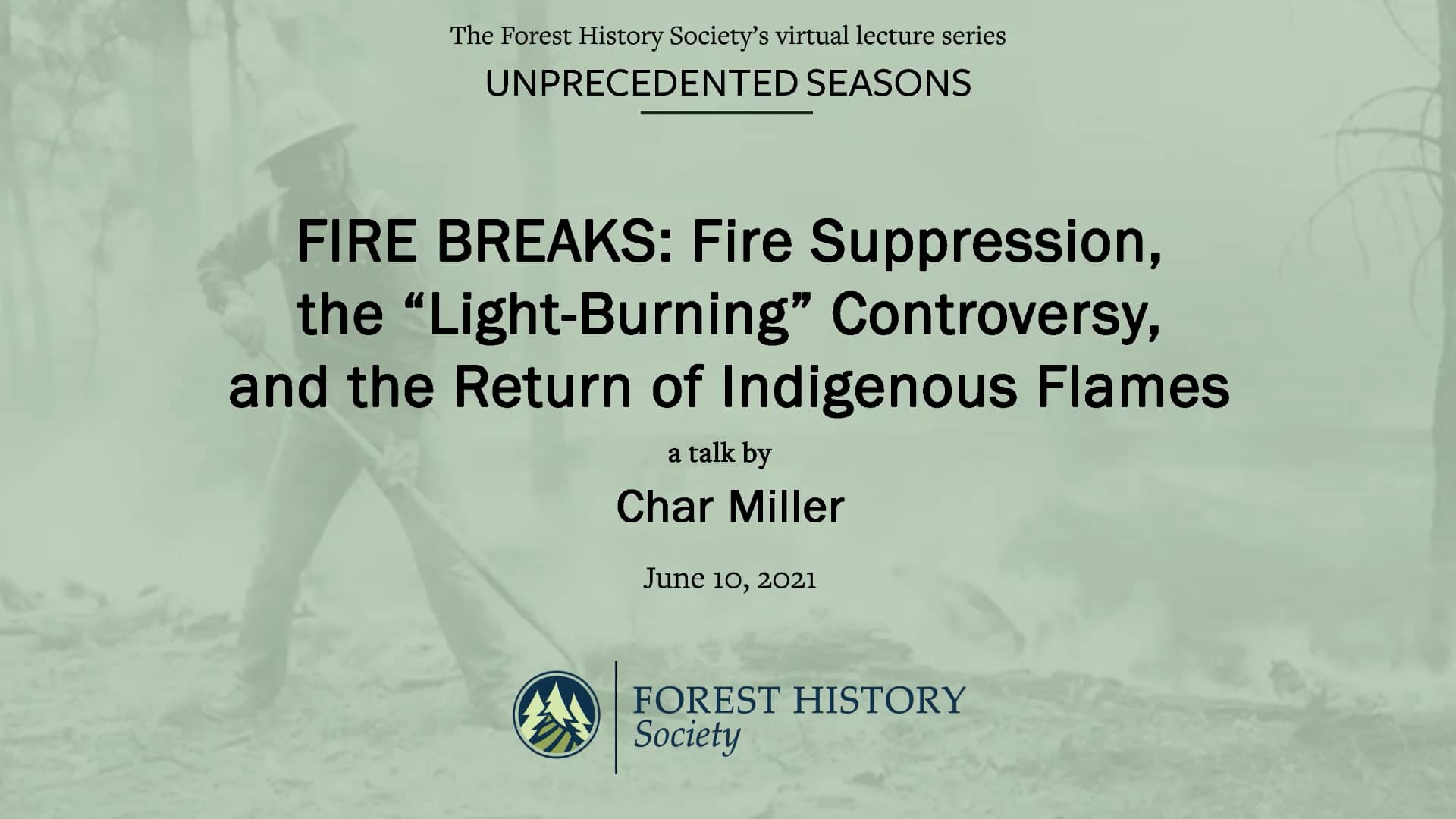 Char Miller - Fire Breaks: Fire Suppression and the Return of ...