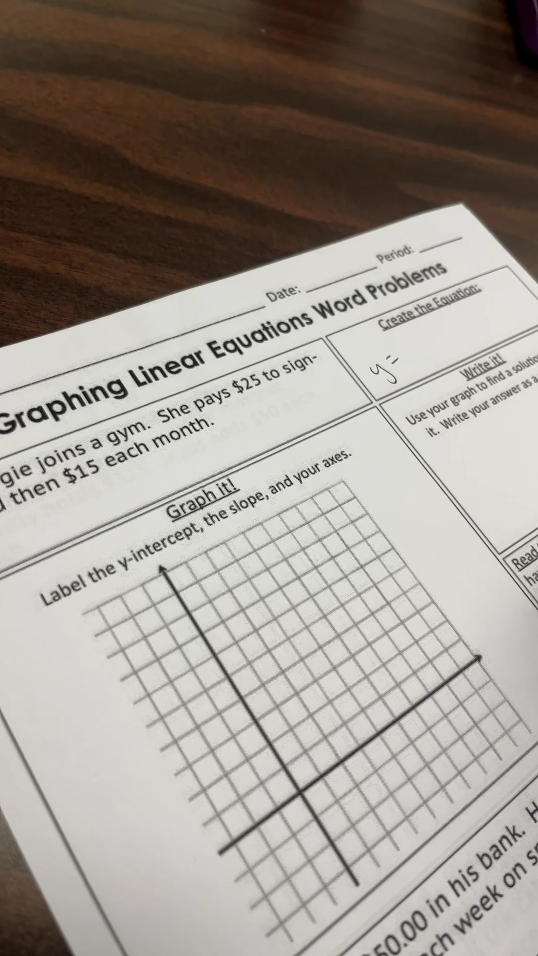 Graphing Word Problems Part 1 on Vimeo