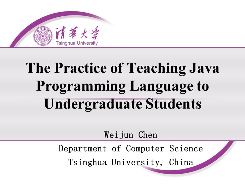 The Practice of Teaching Java Programming Language to Undergraduate ...