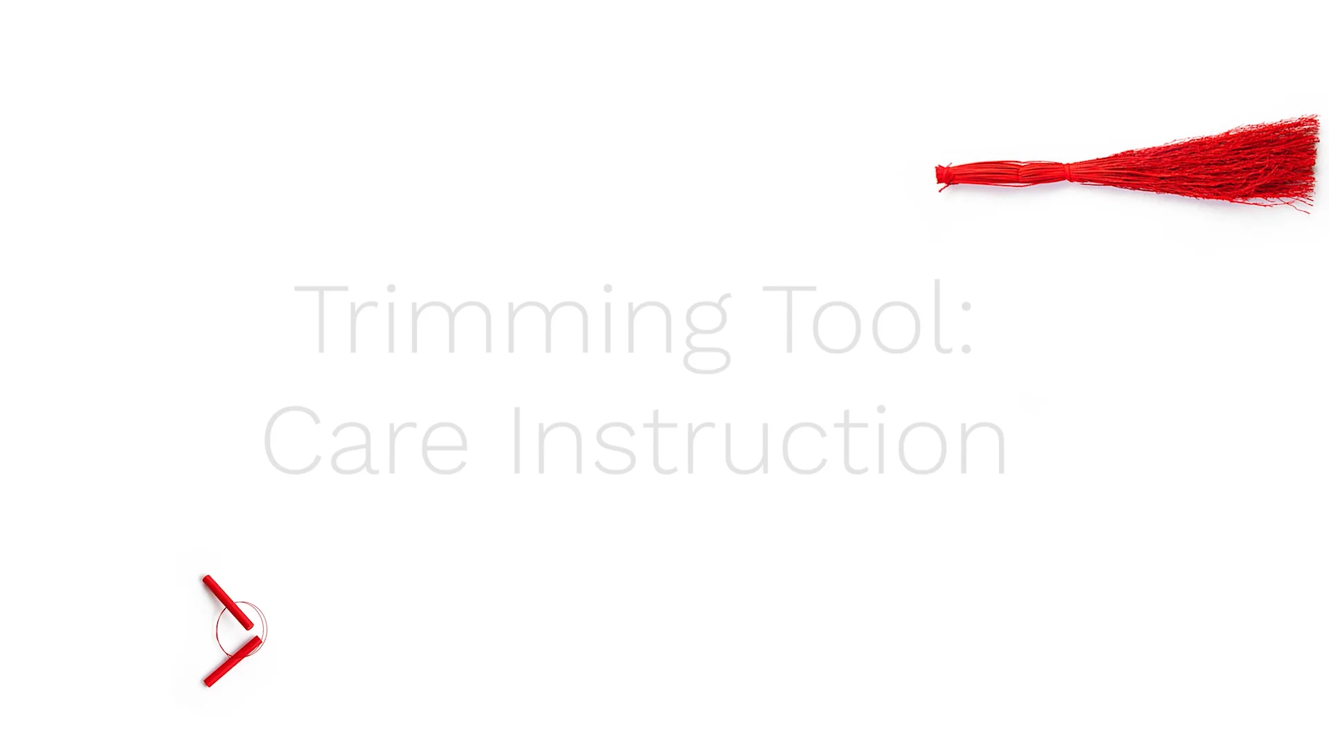 Video 1 - SCC Trimming Tool: CARING INSTRUCTIONS