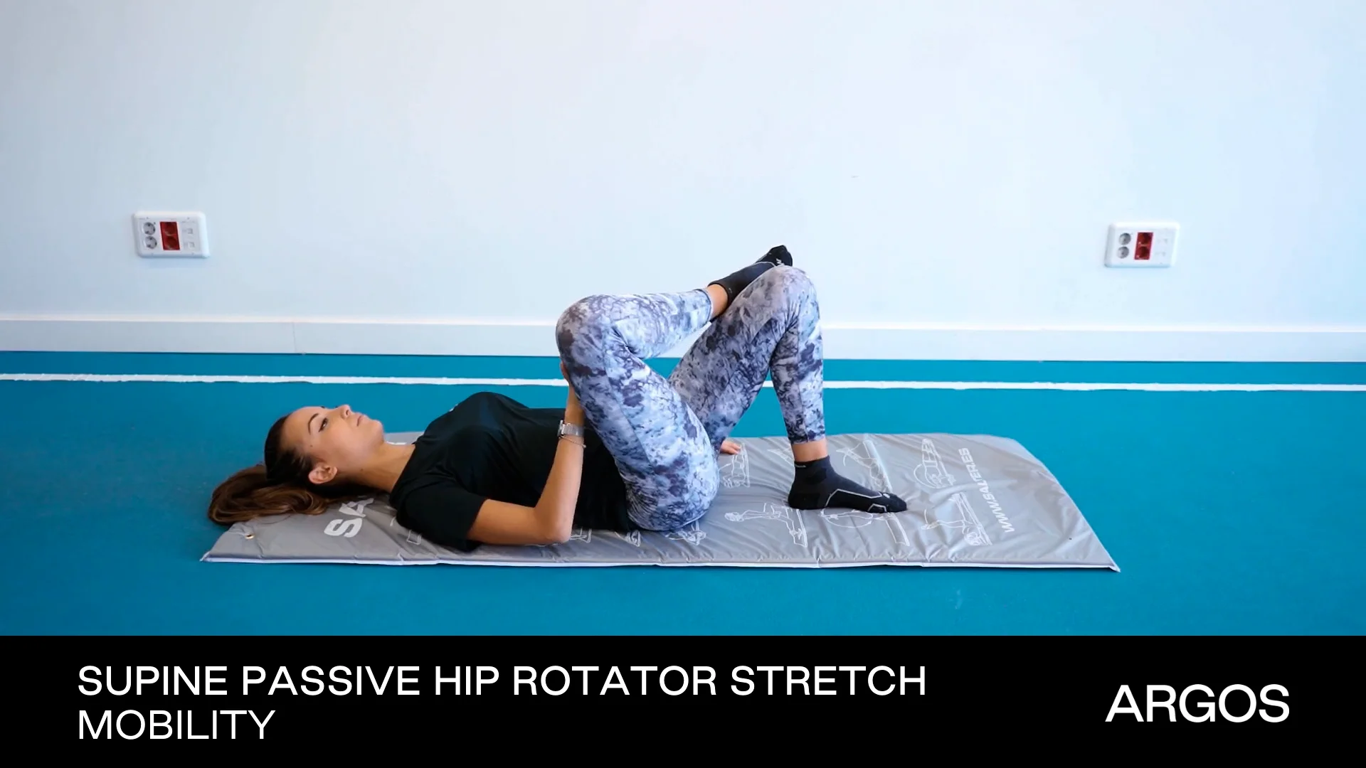 Supine passive hip rotator stretch on Vimeo