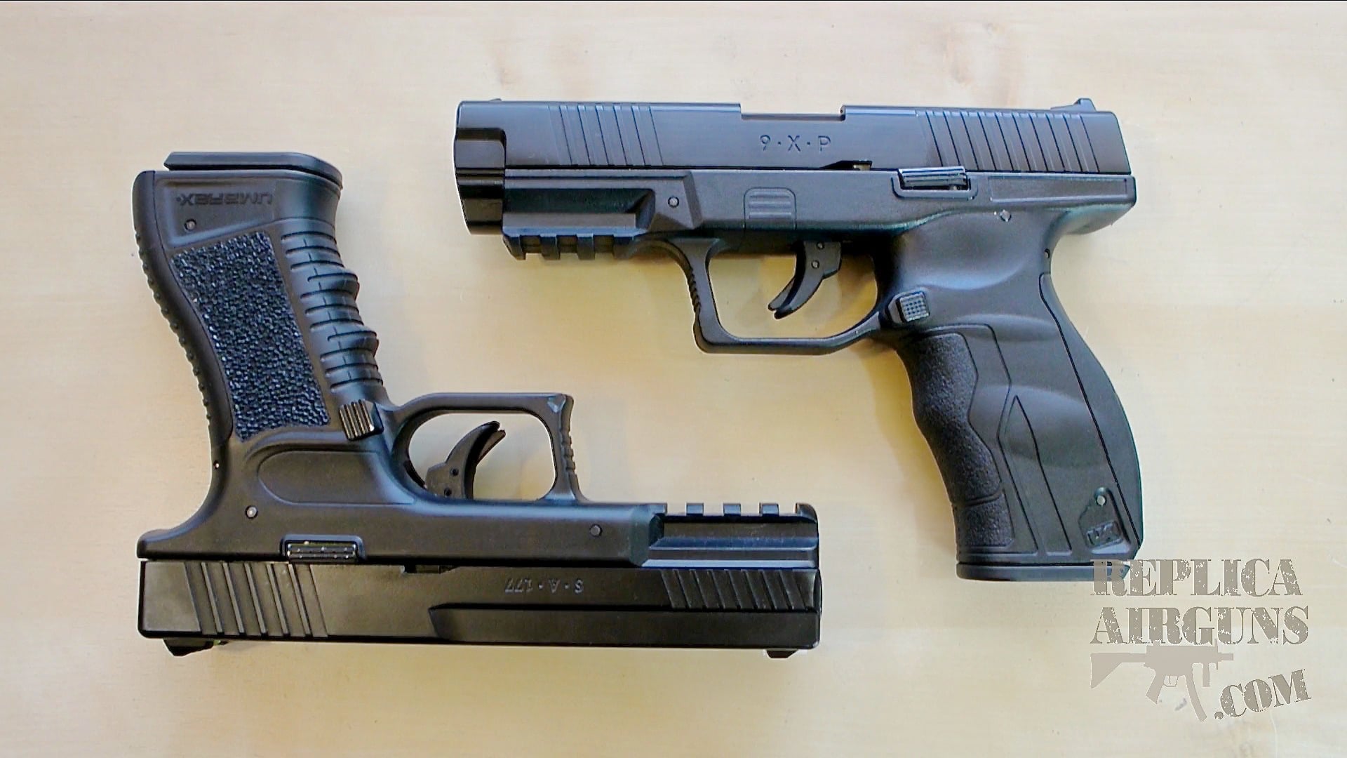 Umarex SA177 and 9XP Table Top Comparison Review