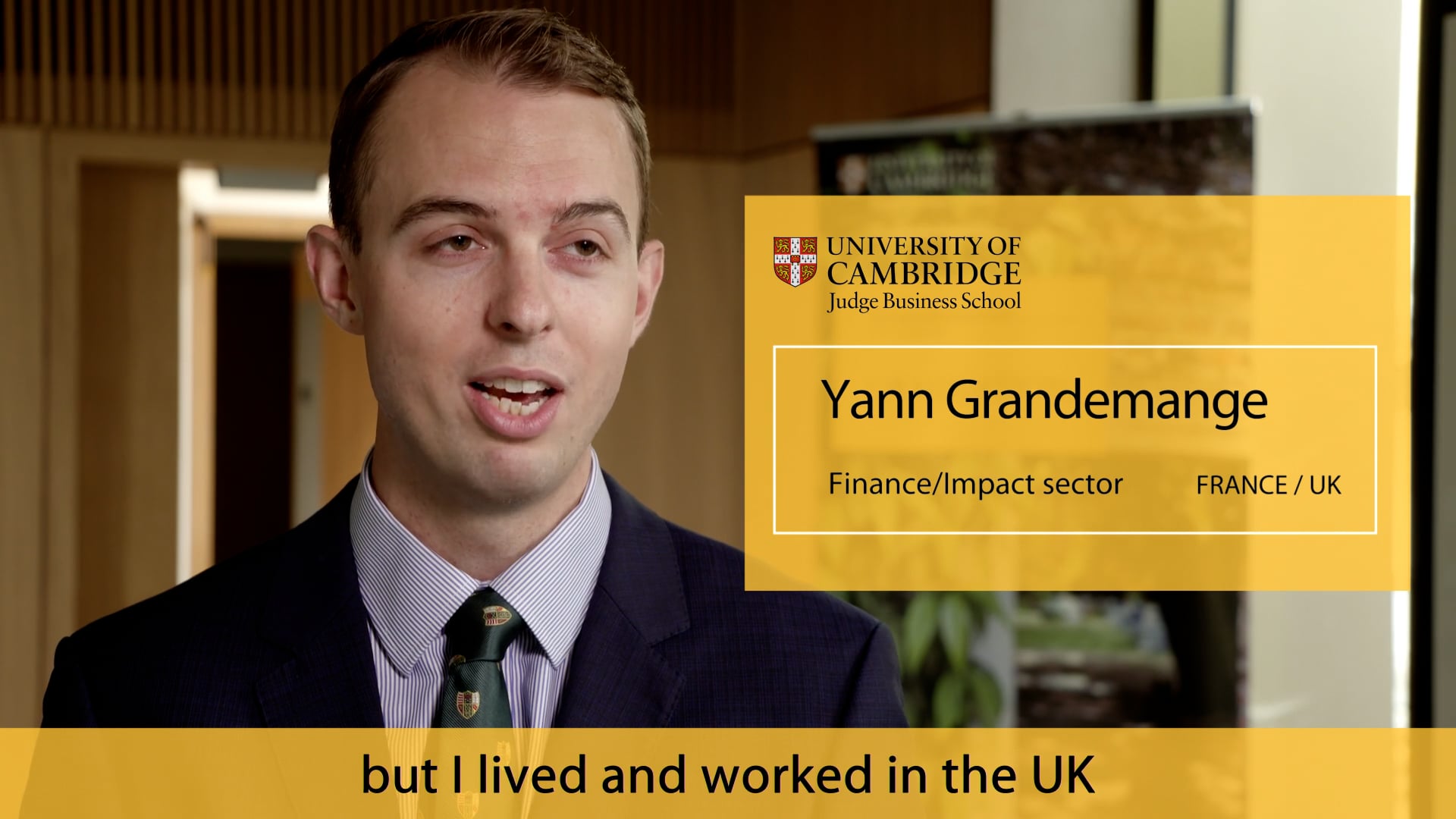My Cambridge MBA year: Yann Grandemange, France/UK - Finance/Impact ...
