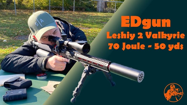 Edgun Leshiy 2 Valkyrie on the shooting range - 70 Joule / 50 yds ...