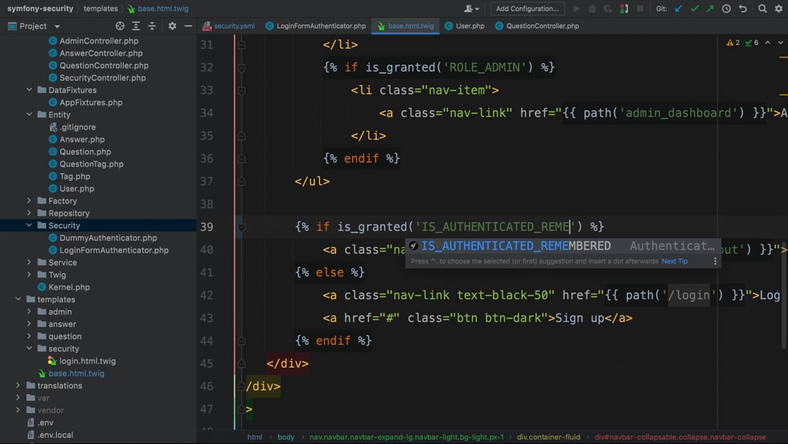The Special Is Authenticated Strings Symfony 5 Security Authenticators Symfonycasts
