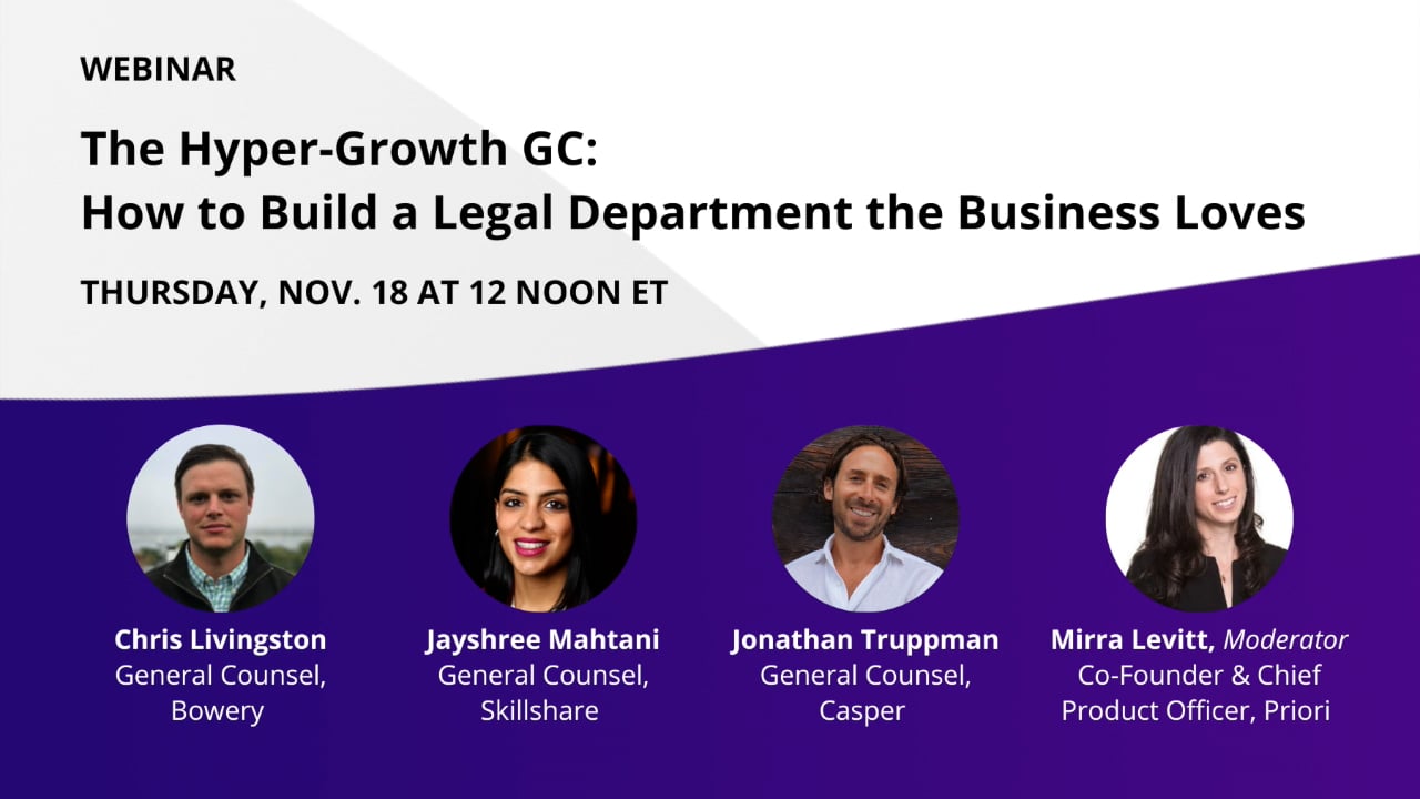 2021-11-18 - Priori Webinar - The Hyper-Growth GC on Vimeo