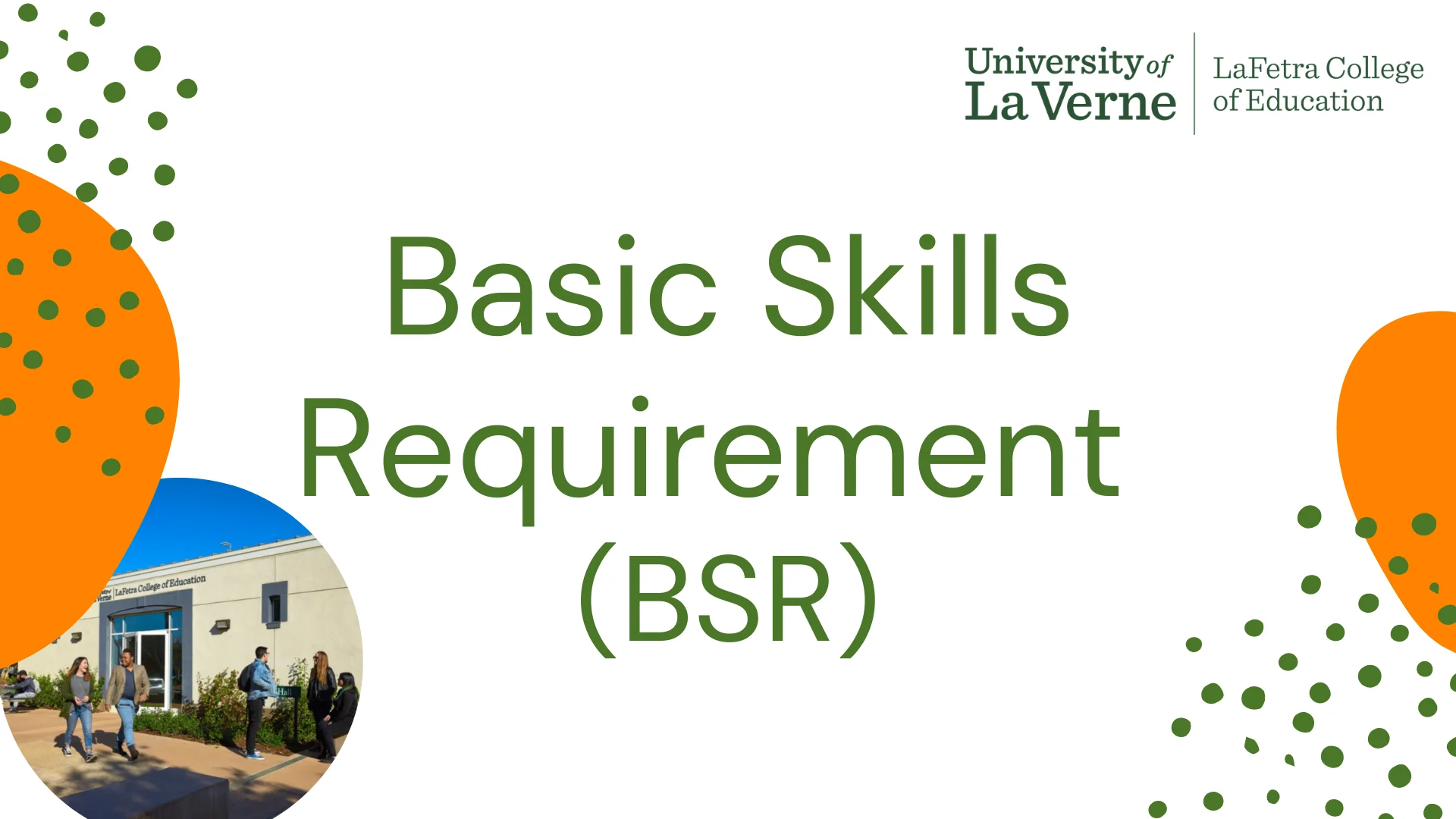 Basic Skills Requirement (BSR) Information on Vimeo