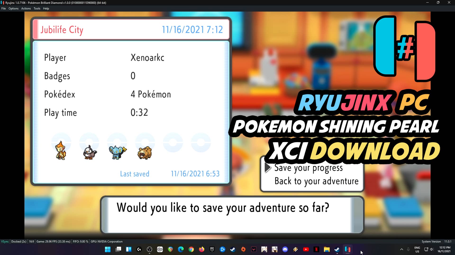 Latest Ryujinx - Pokemon Shining Pearl Gameplay (XCI DOWNLOAD) on Vimeo