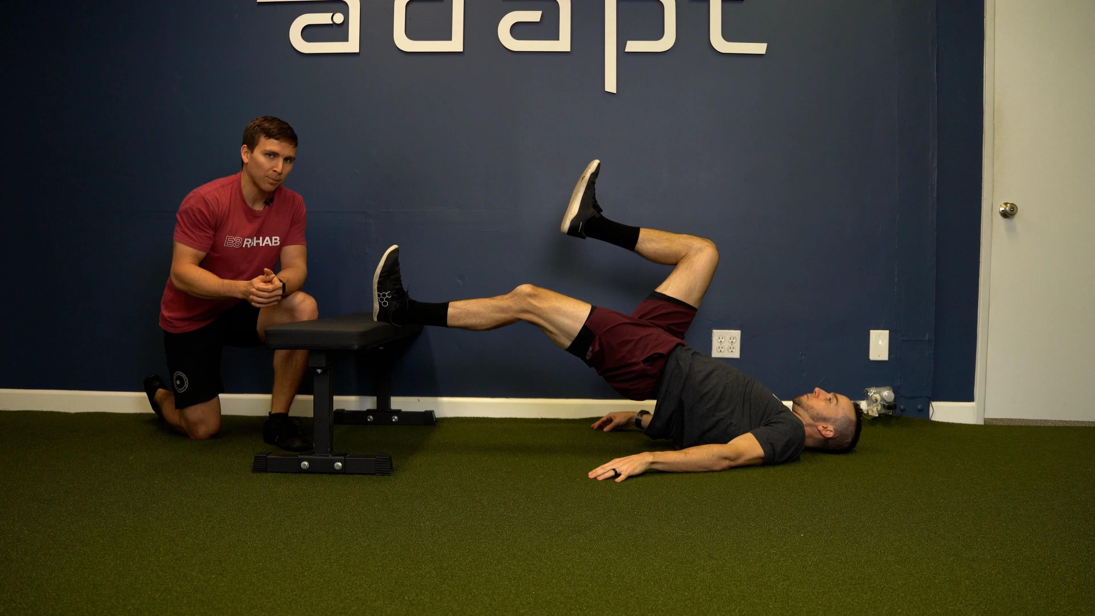 Single Leg Feet Elevated Long Lever Bridge Isometric (Tutorial)