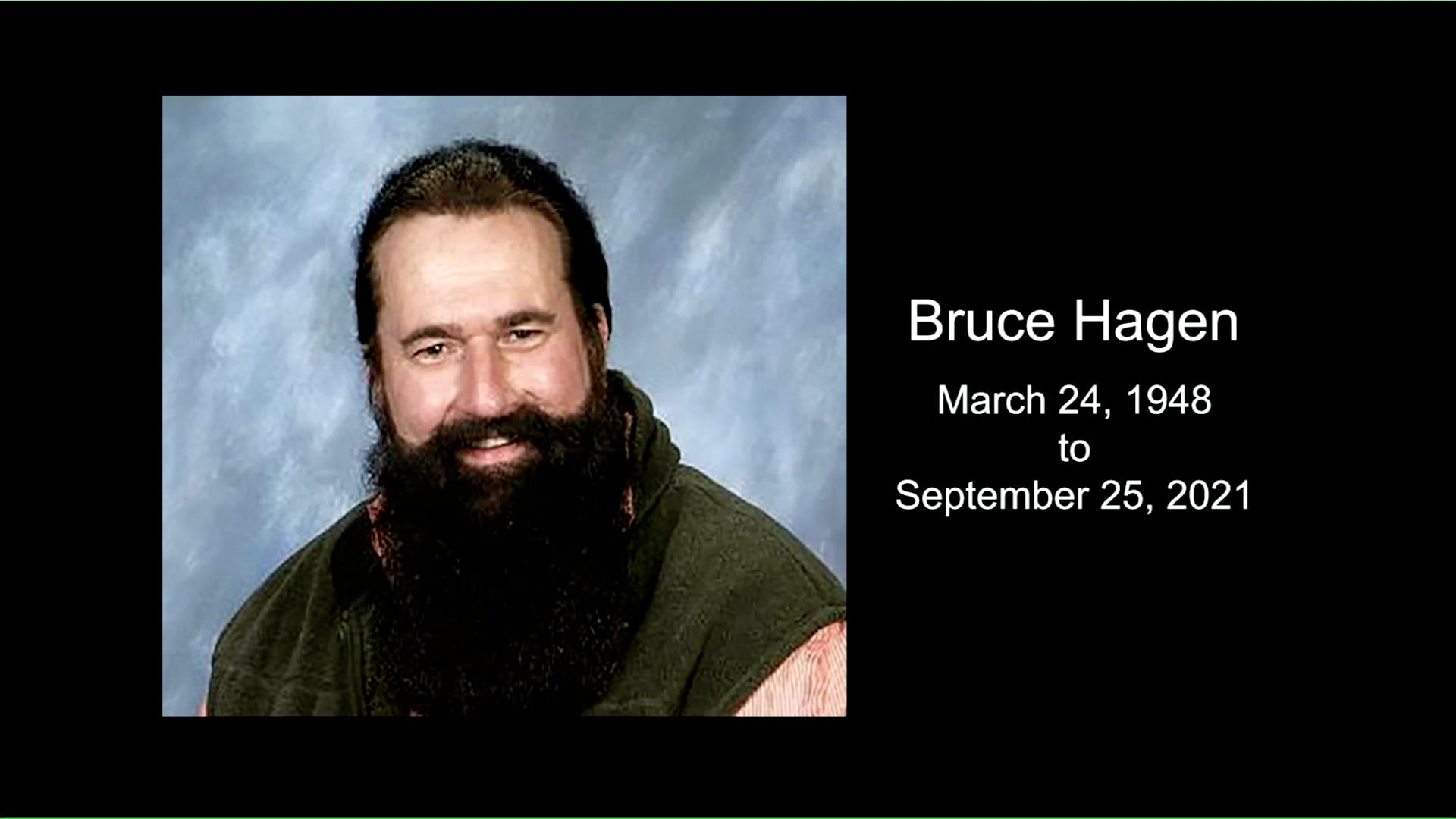Bruce Hagen Memorial Service on Vimeo