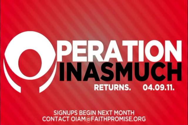 Operation Inasmuch 2011 on Vimeo