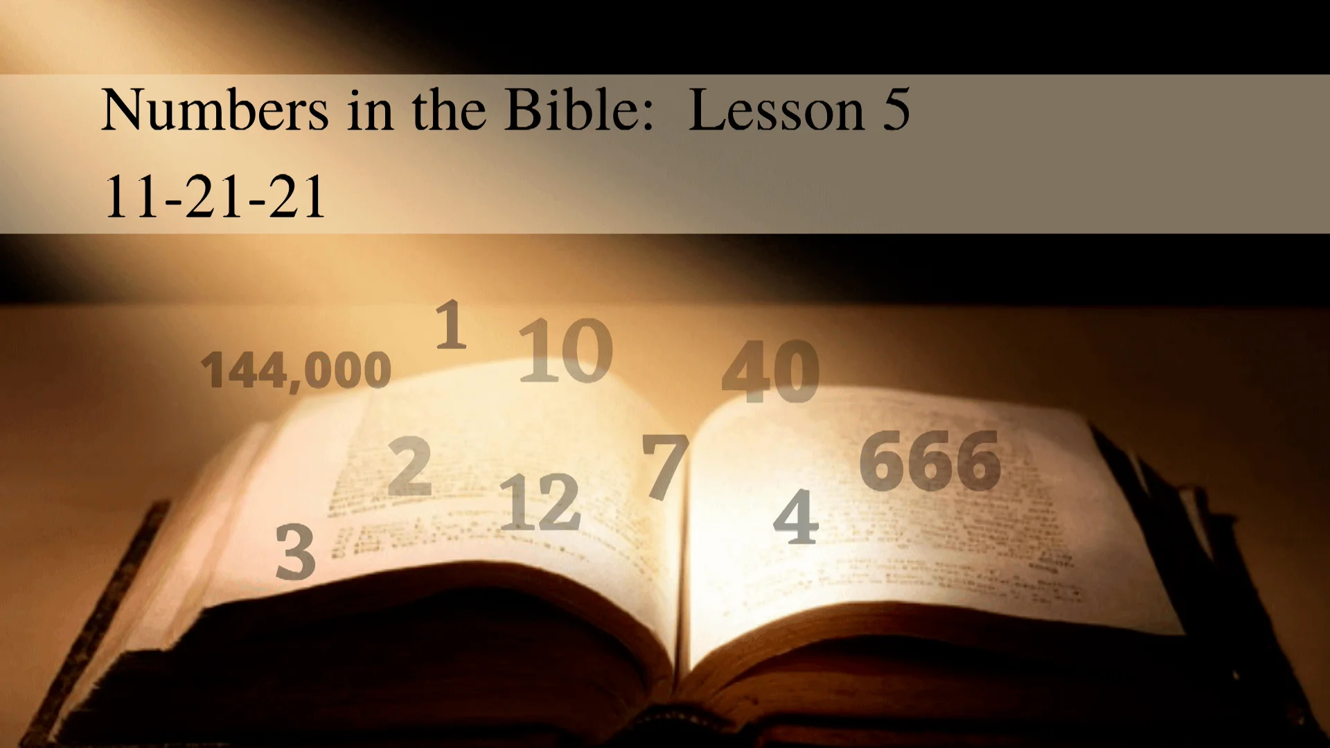 Numbers in the Bible - Numbers in the Bible: Lesson 5 on Vimeo