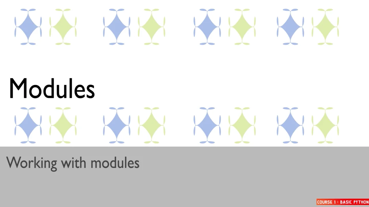 3 - Programming In Python 3-15 Modules on Vimeo