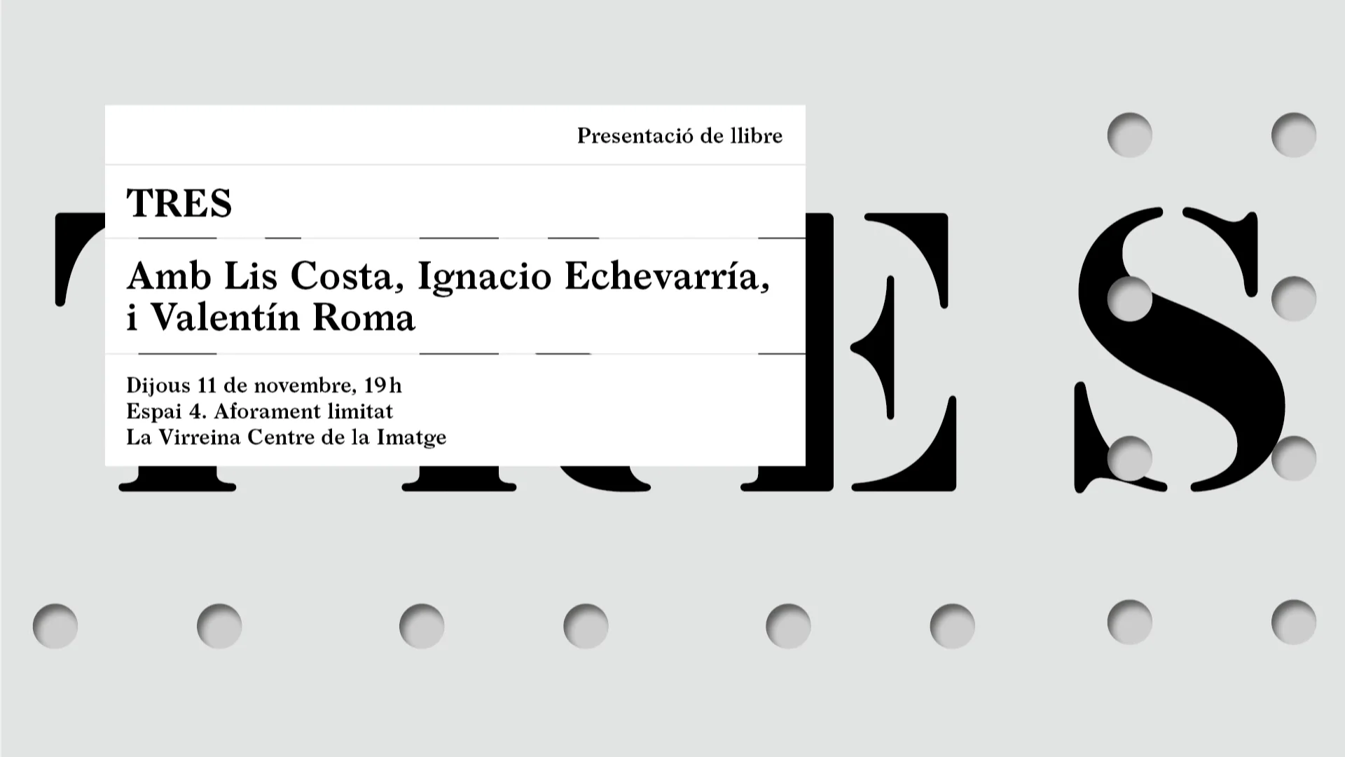 Lis Costa, Ignacio Echevarría i Valentín Roma: "Presentació del llibre ...