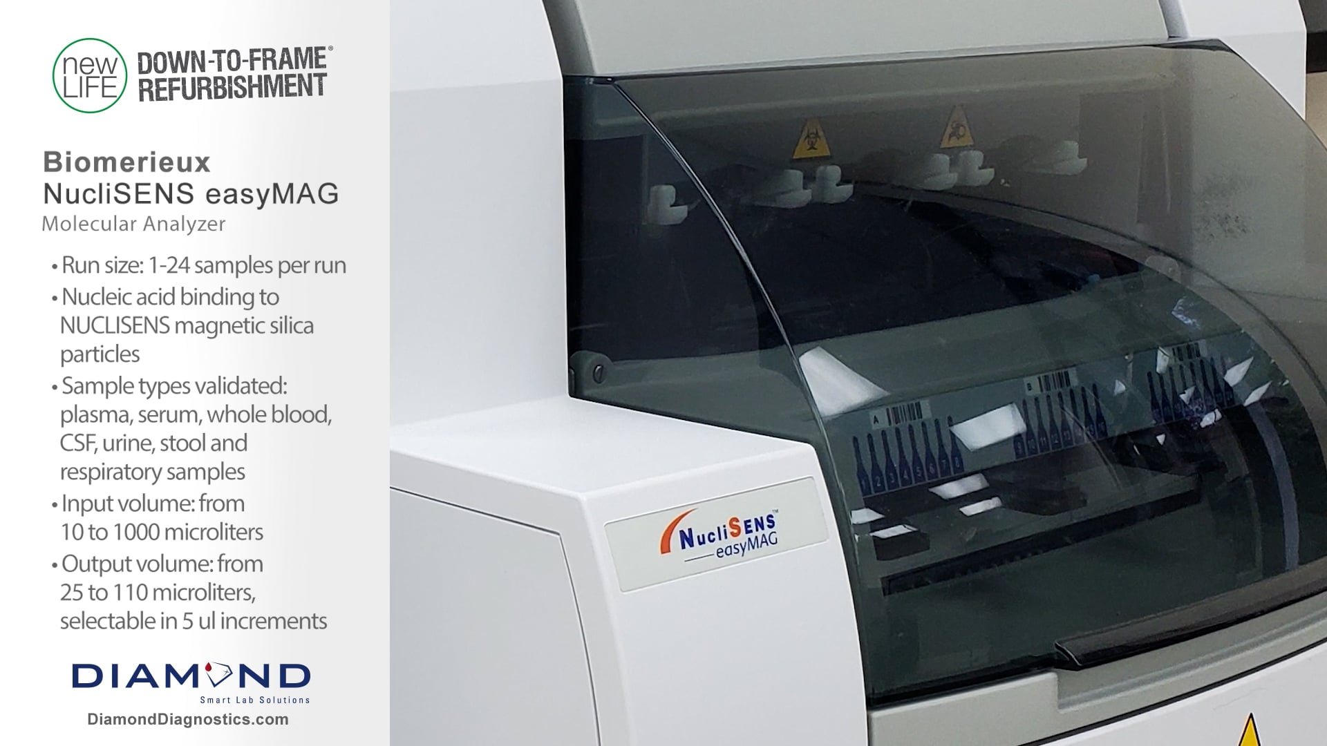 NUCLISENS EasyMAG – Molecular Analyzer - Down-To-Frame® Refurbished on ...