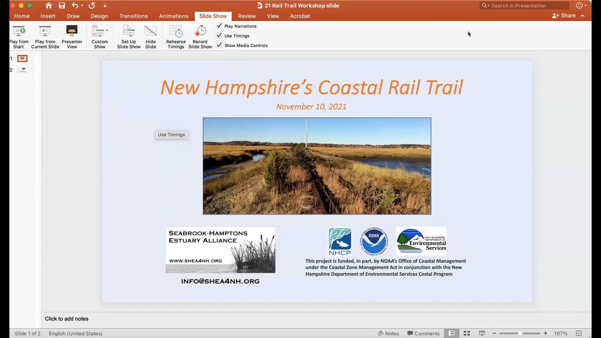 SHEA Rail Trail Workshop 11.10.21 on Vimeo
