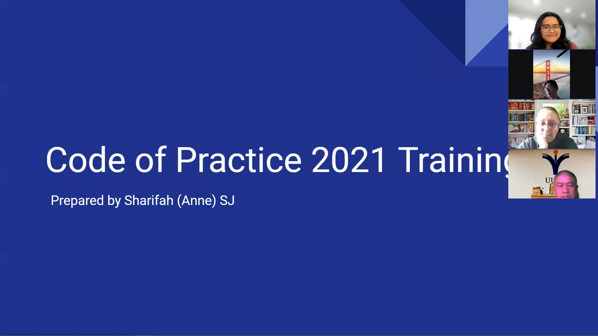 Education Code of Practice 2021 Training Session 3 on Vimeo