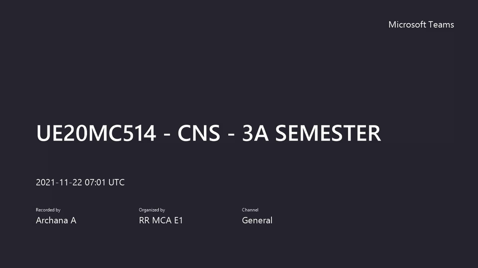 UE20MC514 -221121_Class29 Hash function Introduction on Vimeo