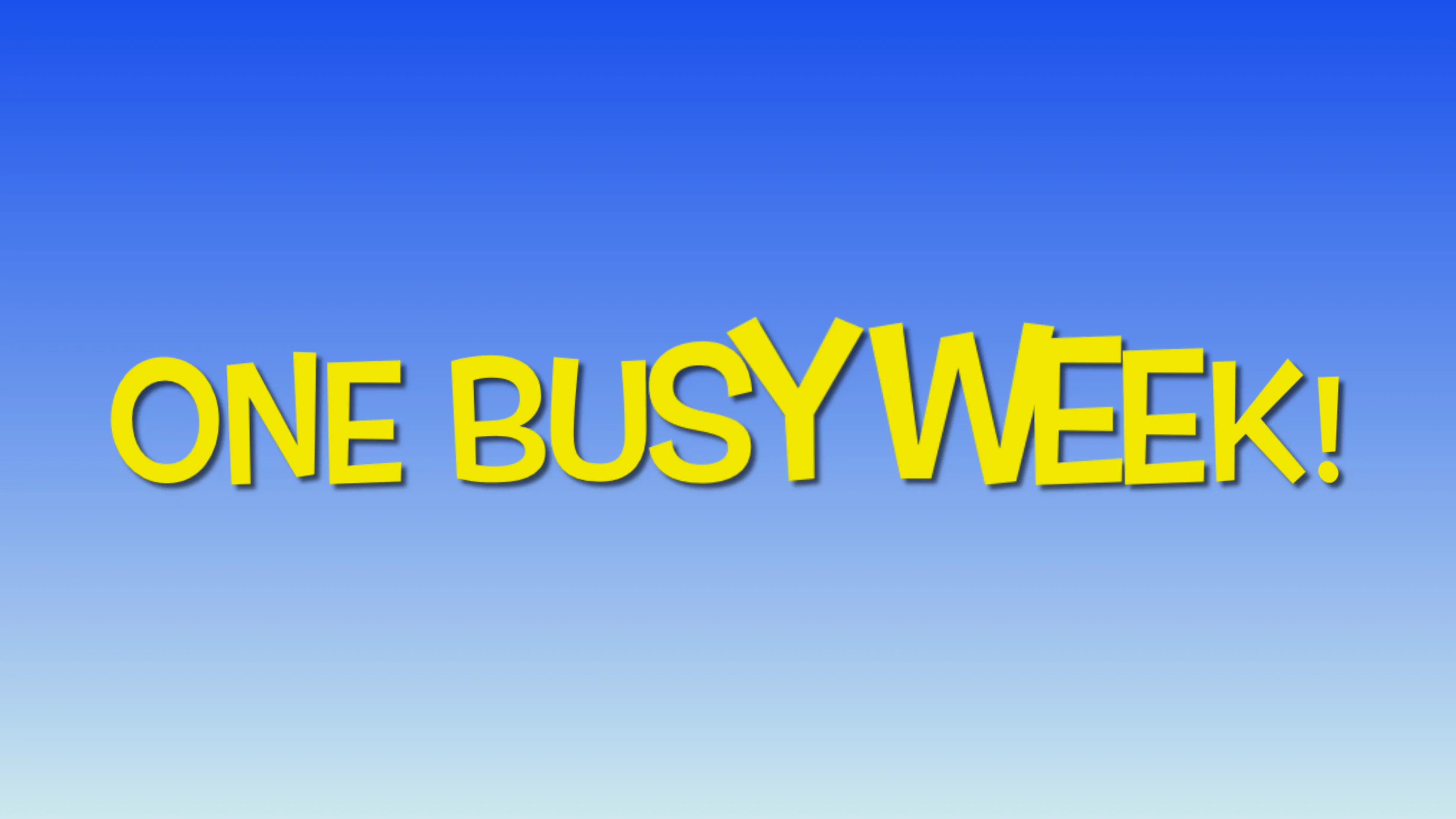 One Busy Week! on Vimeo