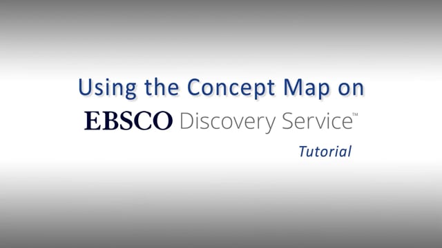 EBSCO Connect Tutorials - Using the Concept Map on EDS - Tutorial on Vimeo
