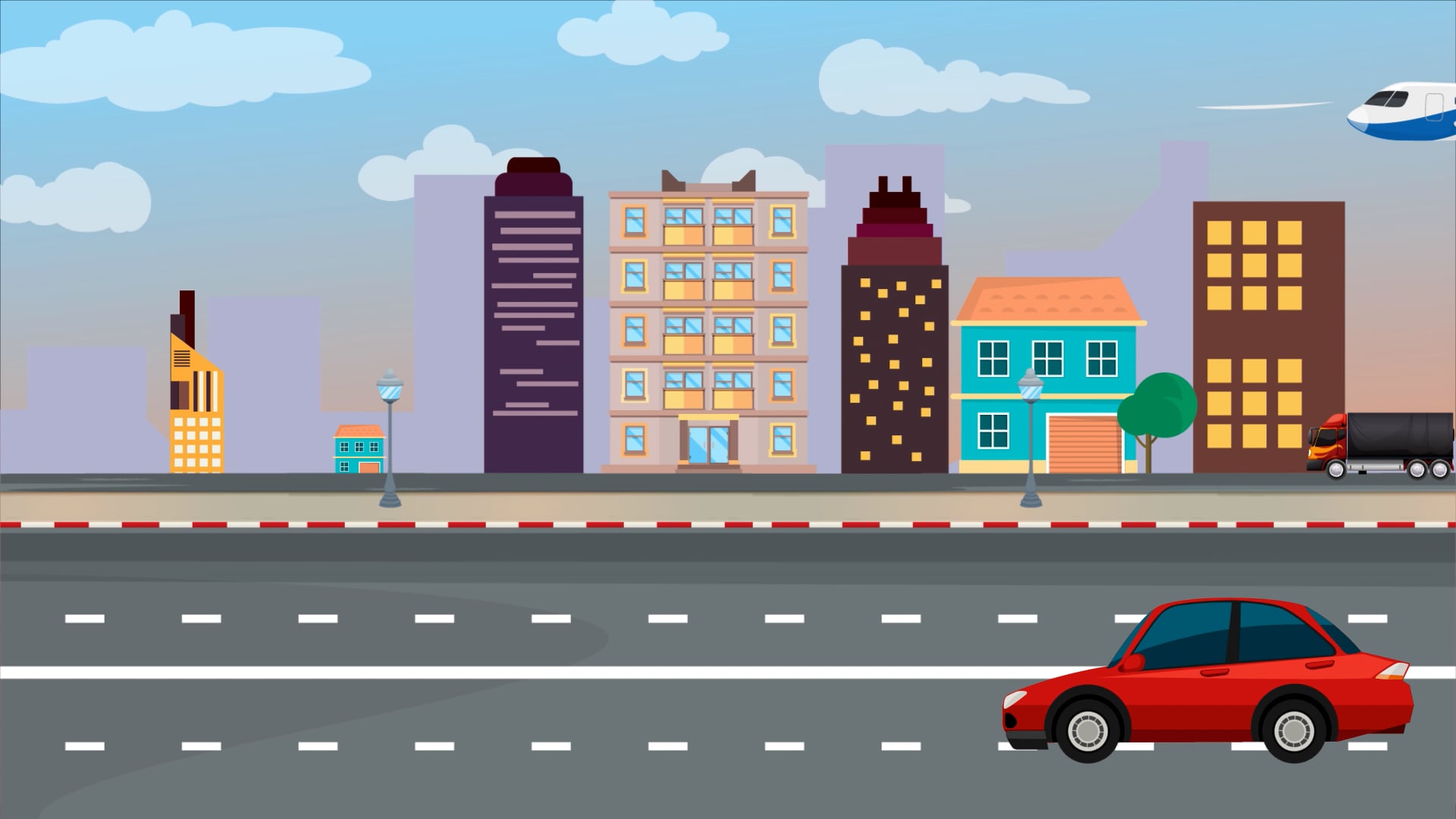 Busy Road - 2D Motion Animation - After Effects on Vimeo