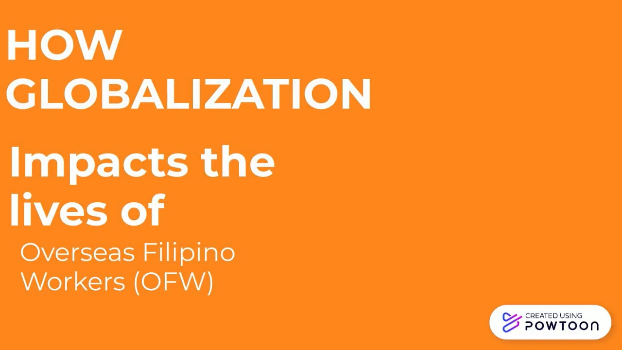 How Globalization Impacts the lives of OFW on Vimeo