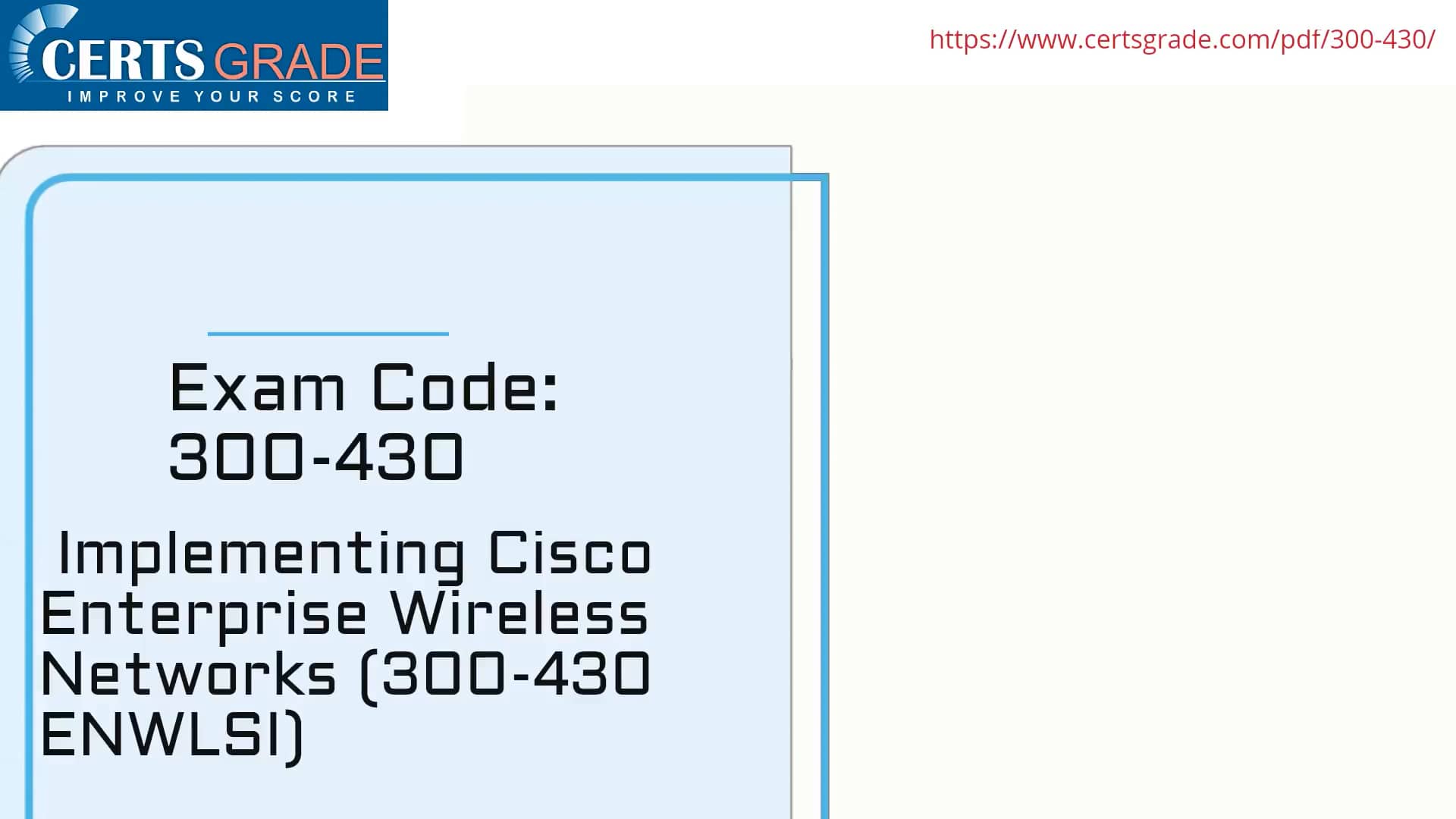 300-430 Implementing Cisco Enterprise Wireless Networks (300-430 ENWLSI) Exam on Vimeo