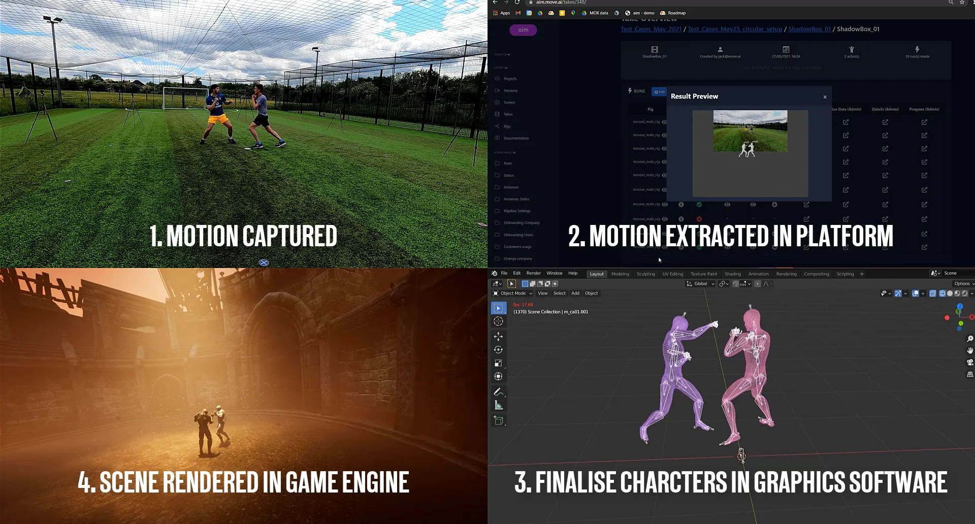move.ai Mocap 4 Step Process on Vimeo