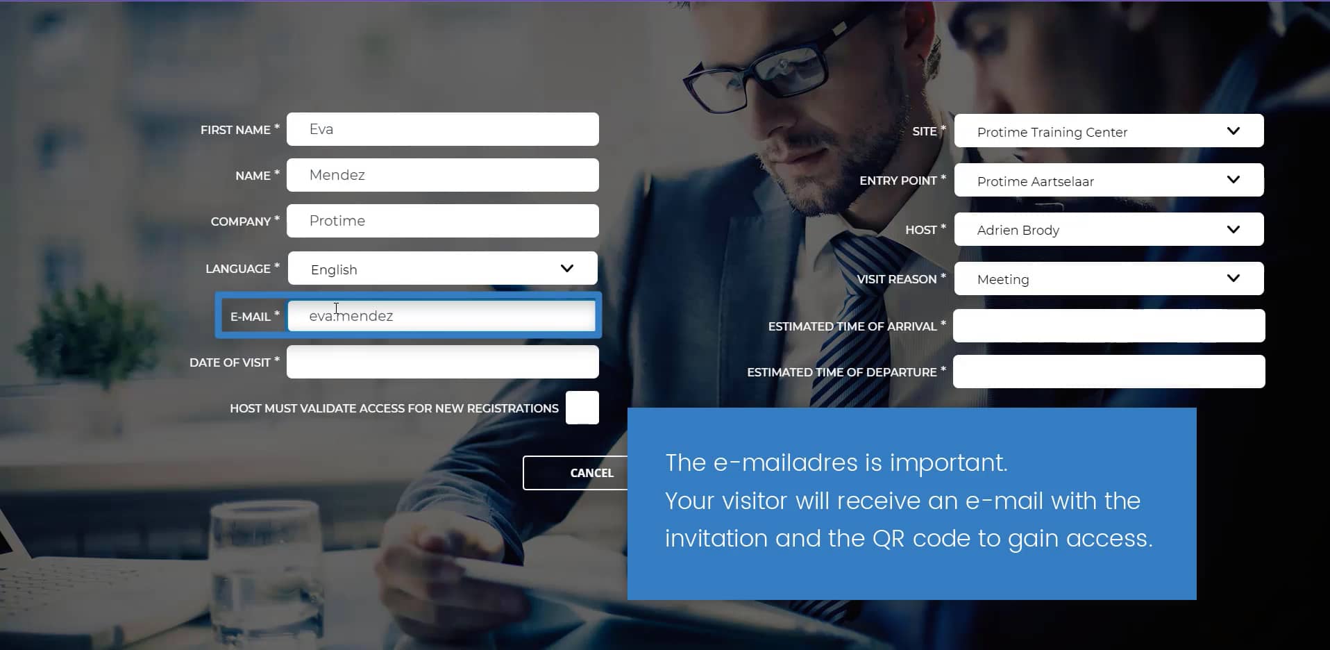 myProtime Visitors Demo (EN) on Vimeo