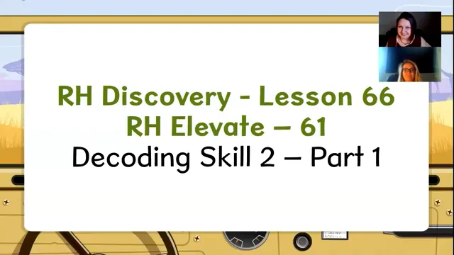 Reading Horizons Chapter 4 Episode 6 - Decoding Skill 2 Part 1.mp4 on Vimeo