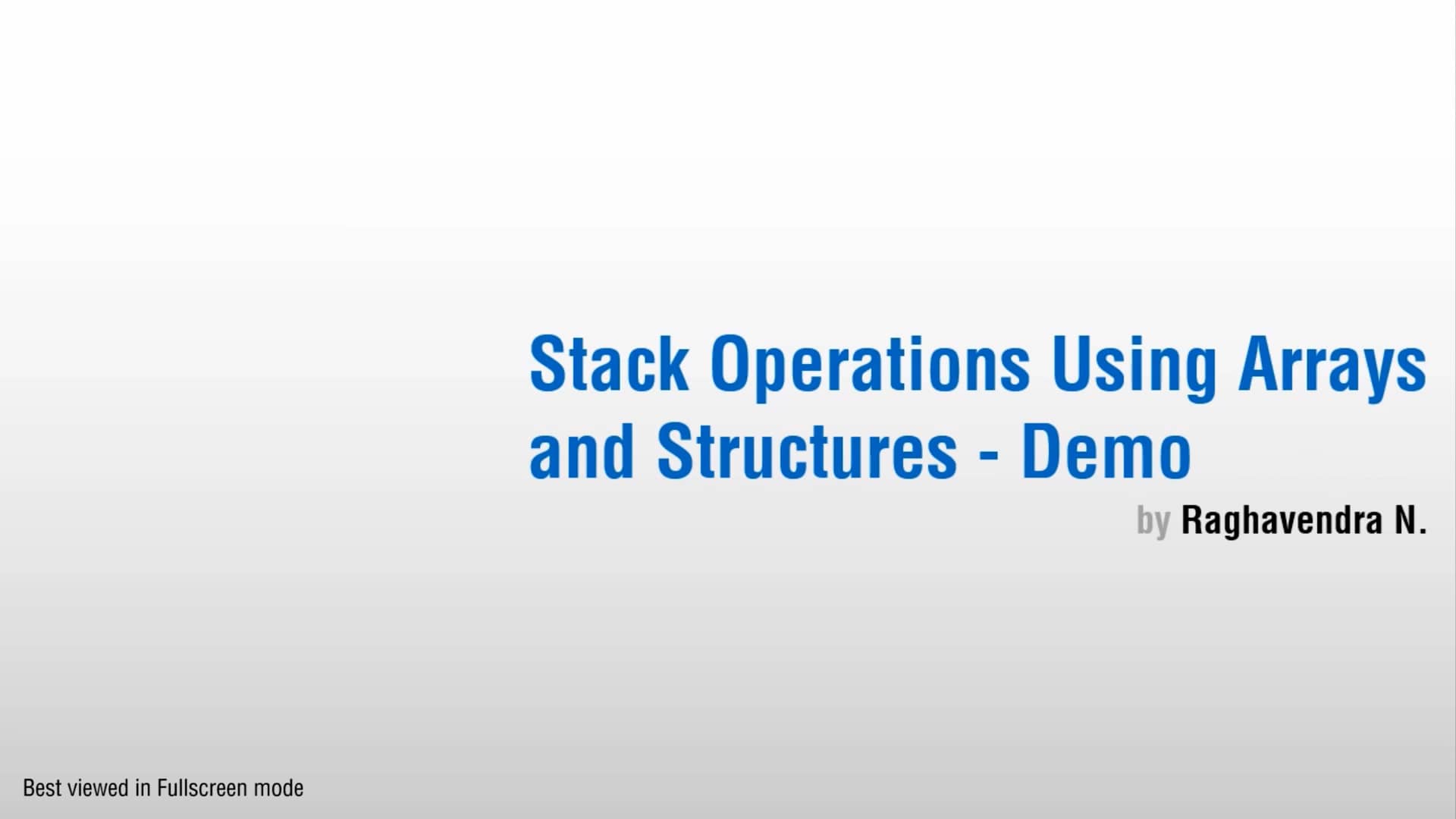 M4L1 Stack operations using arrays and structures on Vimeo