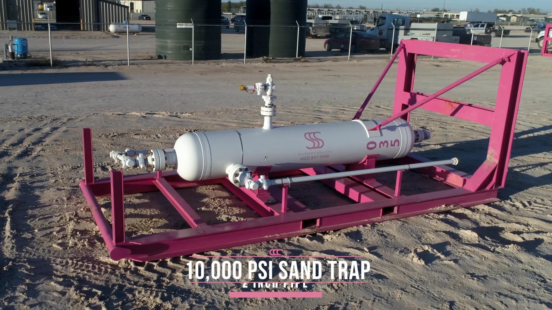 Sand Separation Solutions - 10,000 PSI Sand Trap 2inch on Vimeo