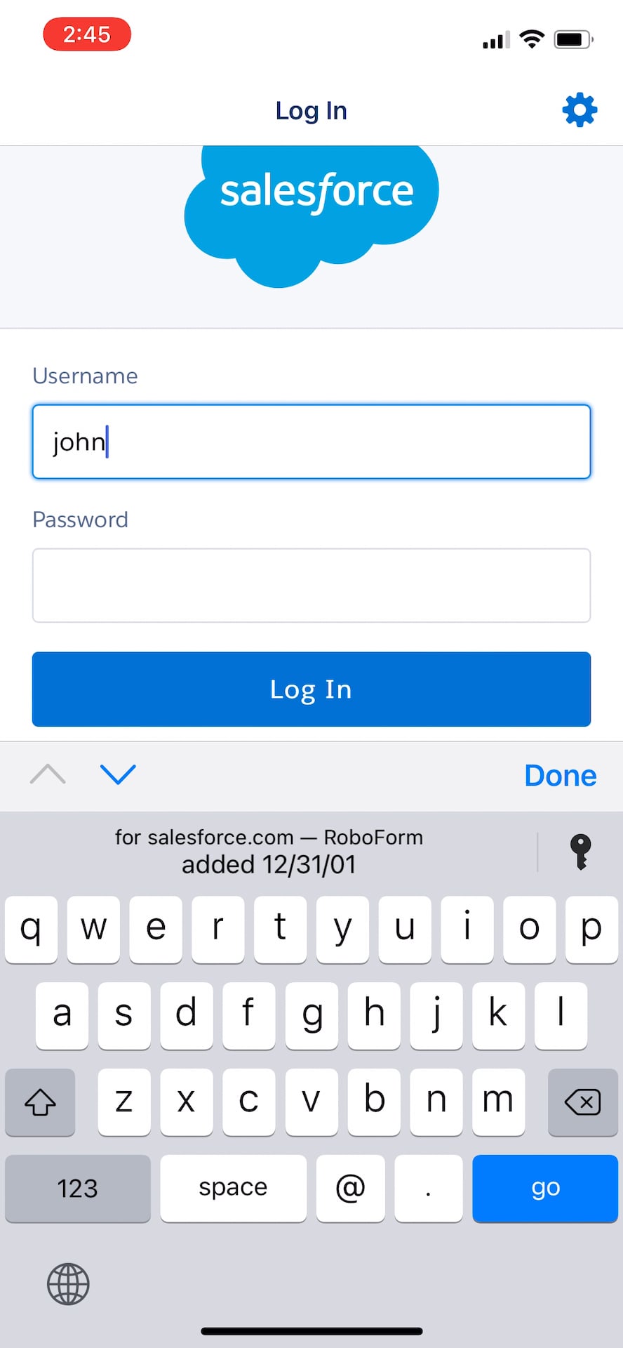 Salesforce IPhone login attempt on Vimeo